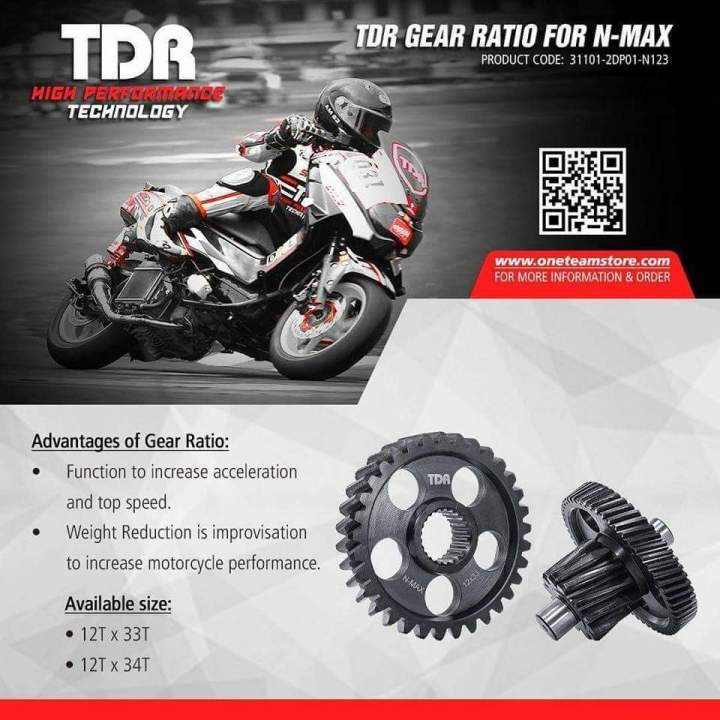 TDR Gear Ratio for Yamaha NMAX / Yamaha Aerox | Lazada PH