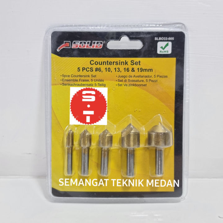 5pcs MATA BOR COUNTERSINK DRILL SEKRUP SKRUP TANAM 5 PCS GOLD SOLID ...