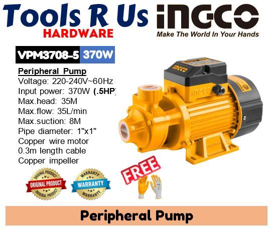 INGCO Peripheral Pump 370W VPM37018-5 | Lazada PH