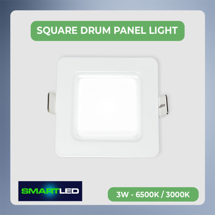 SmartLedPH 3W Square Flat Panel Light 6500K 3000K Recessed Type | Lazada PH