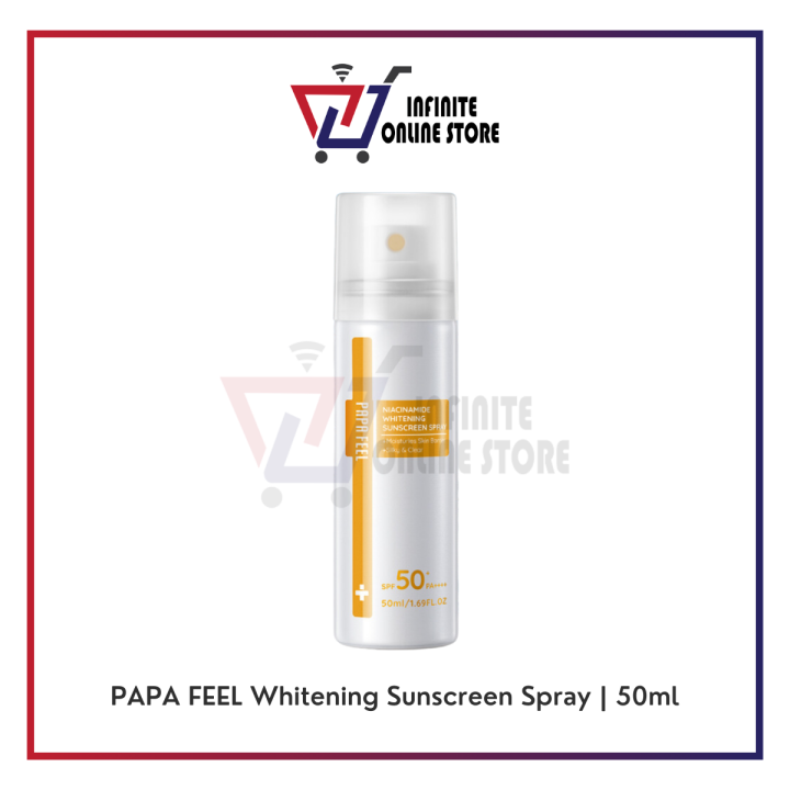 PAPA FEEL Niacinamide Whitening Sunscreen Spray (50ml) | Lazada