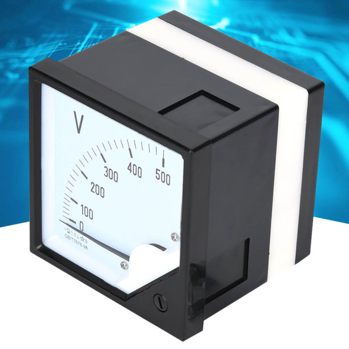 Square Panel Voltage Meter Analog Voltmeter AC 0-500V for Electronic ...