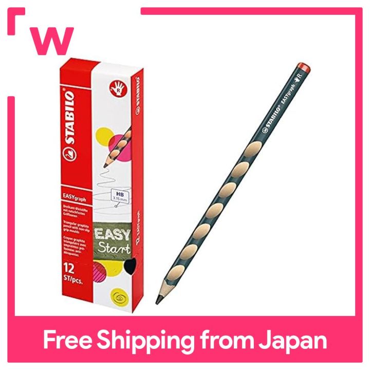 Stabilo Pencil Easy Graph HB Right Hand 12 B322-HB | Lazada PH