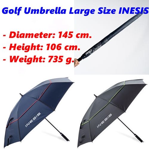 INESIS ร่มกอล์ฟ ขนาดใหญ่ กว้าง 145 cm. ป้องกันแดด UPF 50+ Golf Umbrella ...