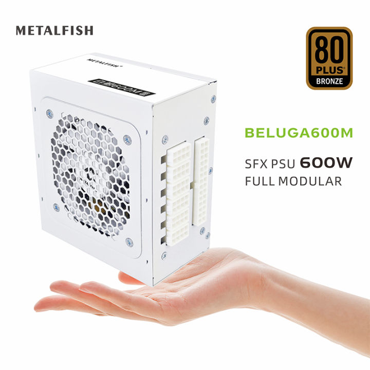 METALFISH SFX 80Plus Bronze 600W PSU White Power Supply Full-Modular ...