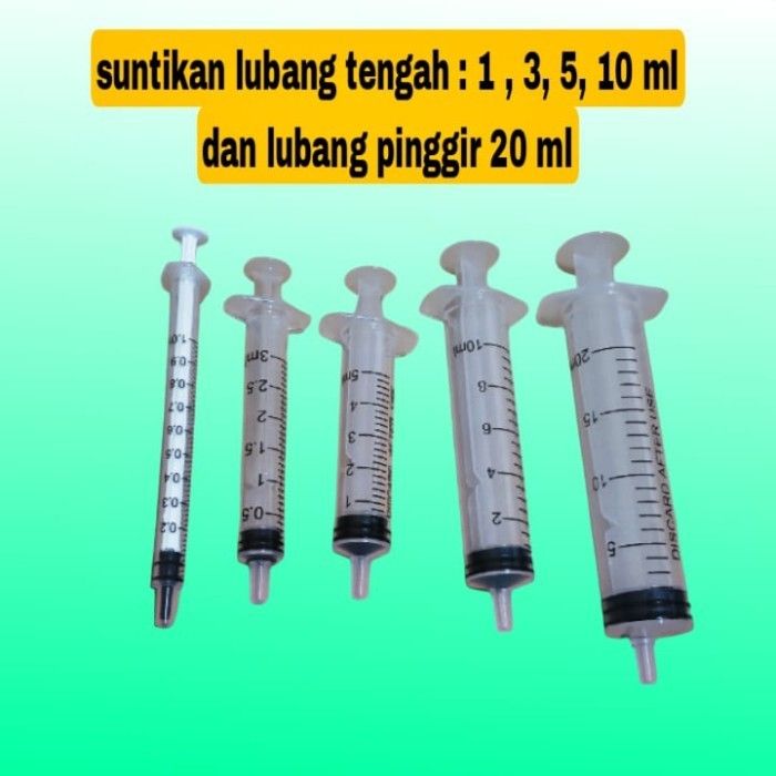 Syringe/Spet/Spuit Suntikan Tanpa Jarum lubang tengah feeding kit untuk ...