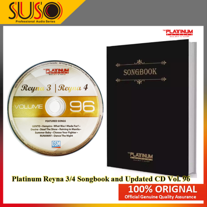 (CD, SONG BOOK WITH ADDITIONAL SONG LIST Volume 96 NEW Update For Platinum REYNA 3 (2023 ...