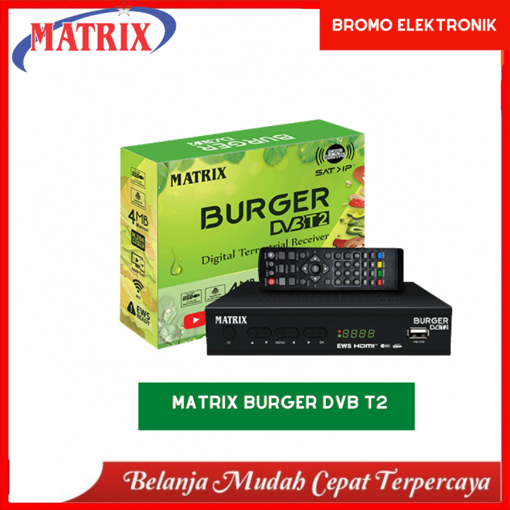 PROMO SET TOP BOX DVBT2 RECEIVER MATRIX BURGER HIJAU HD / set top box ...