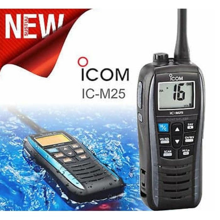 HT Icom IC-M25 VHF RadioMarine Tranceiver waterproof IPX7 radio M25 ...