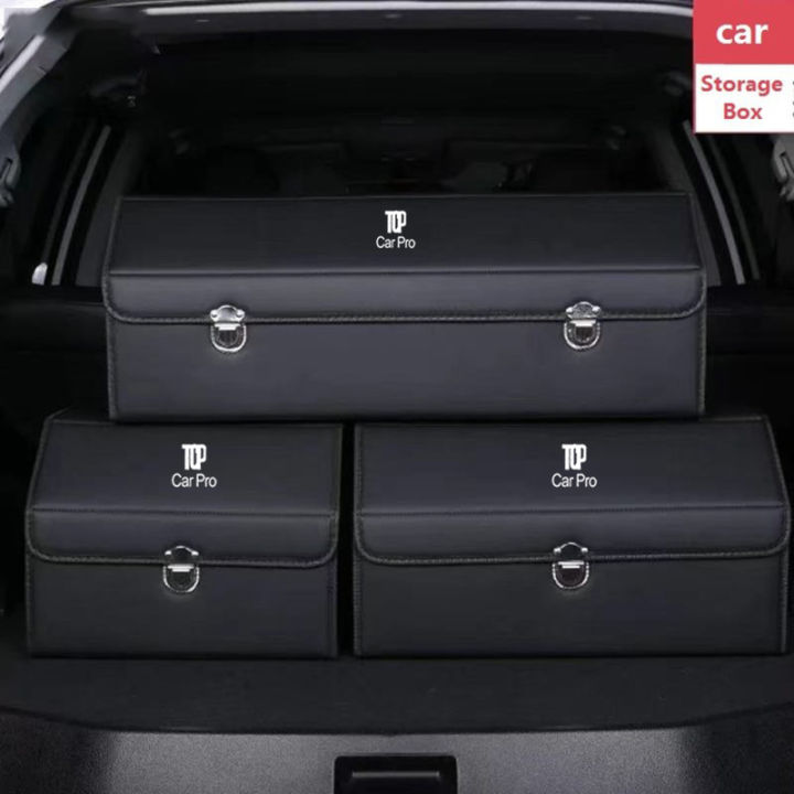 Carpro Car Trunk Storage Box High-Grade Leather Material Car Storage ...
