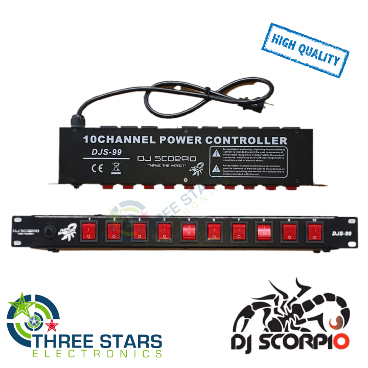Dj Scorpio 10 Channel Power Controller 10 power switches10 lighted ...