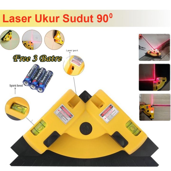 SN Laser Level Line Lantai Keramik Dinding Alat Ukur Sudut Siku ...