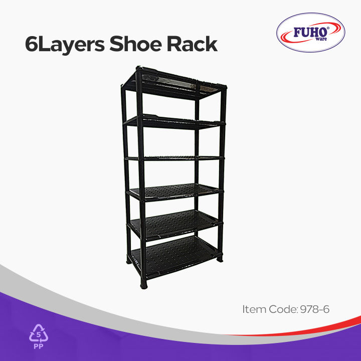 Fuho 6 Layers Multi Purpose Rack / Shoe Rack / Heavy Duty Plastic Rack ...