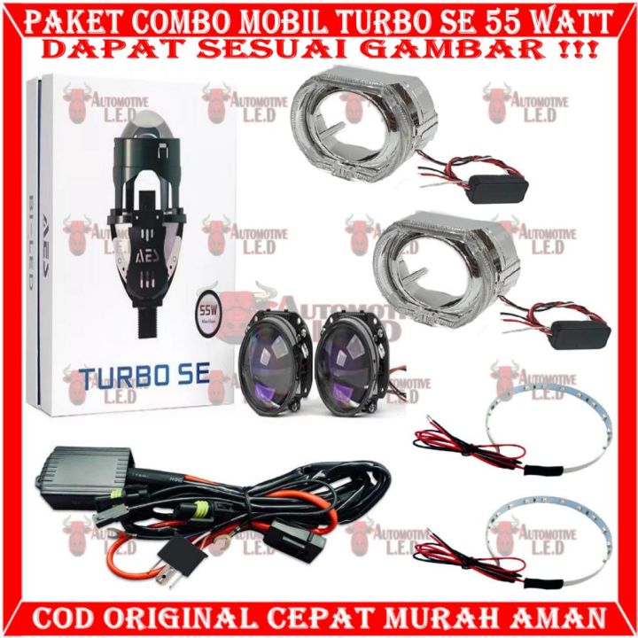 COMBO PAKET HEMAT MOBIL BILED WST TURBO SE 55 WATT ORIGINAL BILED WST AES PAKETAN SHROUD 2,5 ...