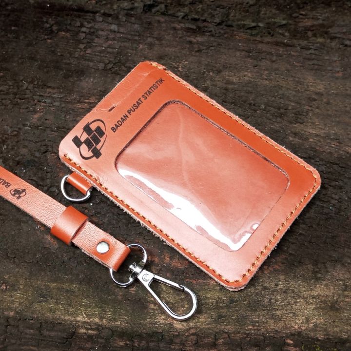 Name Tag Id Card Kulit Asli Logo BPS Garansi 1 Tahun | Lazada Indonesia