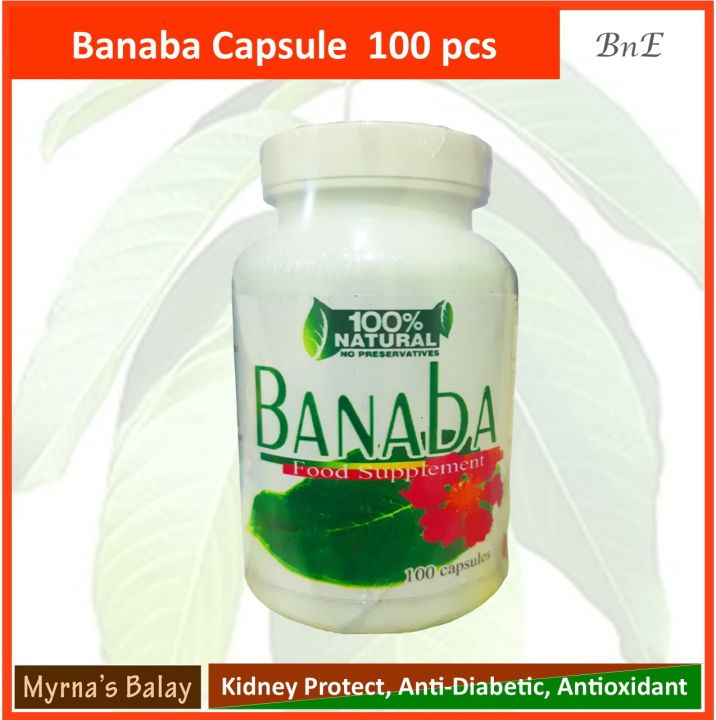 Banaba Capsules 100 pcs. ( Lagerstroemia Speciosa ) Anti-Hyperuricemia ...