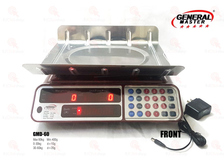 PRICE COMPUTING DIGITAL WEIGHING SCALE 60kg GENERAL MASTER | Lazada PH