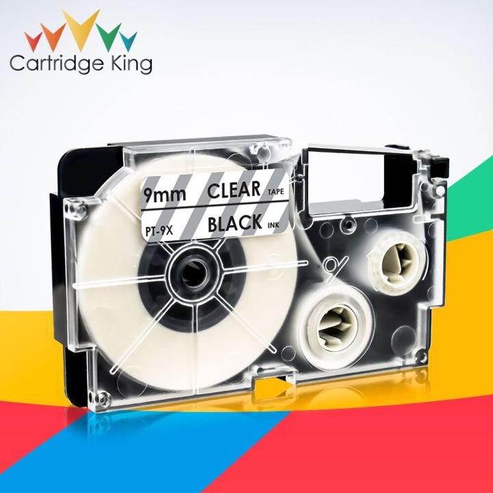 Black on Clear Label Maker XR-9X for Casio Label Tape Cartridge 9mm ...