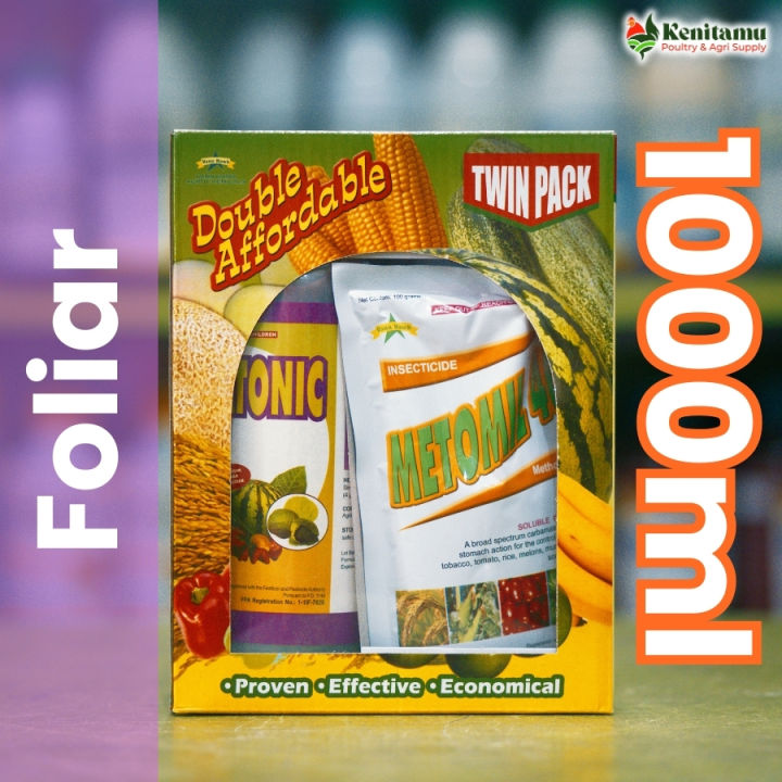 Megatonic 1L Foliar Fertilizer & Metomil 40SP Insecticide 2x100g Twin ...