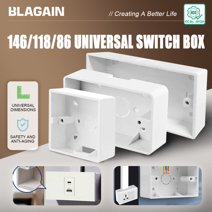 Type 146/118/86 Surface Electrical Wall Utility Box For Switch Outlet ...