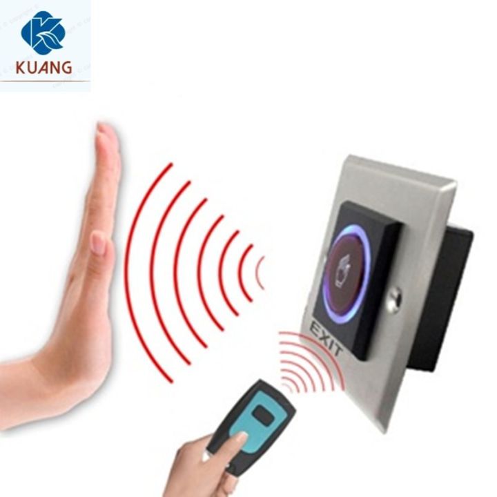 With remote control Exit Button Release Exit Switch No Touch Infrared Exit Button Door Sensor ...