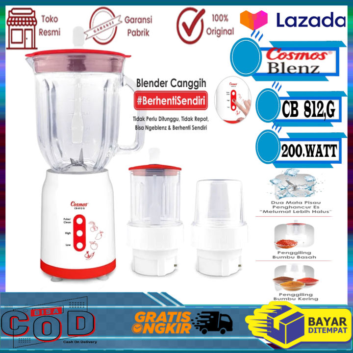 Cosmos Blenz CB-812 G - Blender 2 L (Goblet Kaca)Cosmos Blenz CB-812 G ...