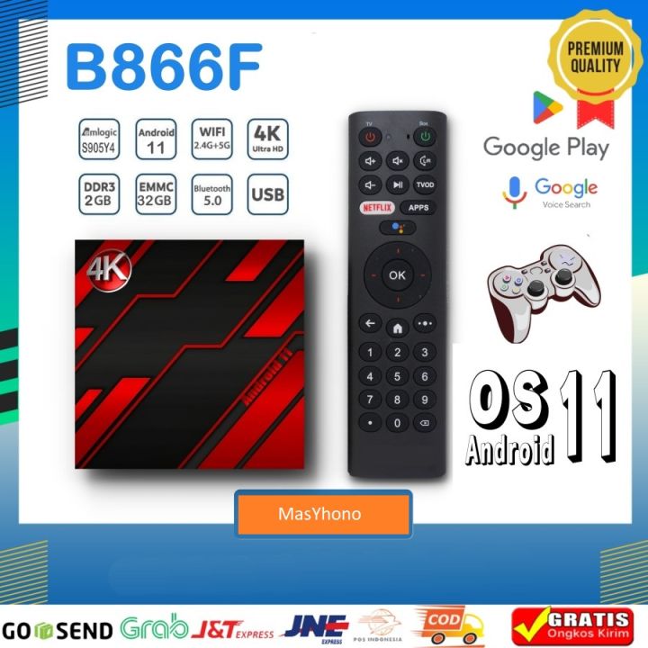 STB Android BOX ZTE 4K B866F OS 11 Full Aplikasi | Lazada Indonesia