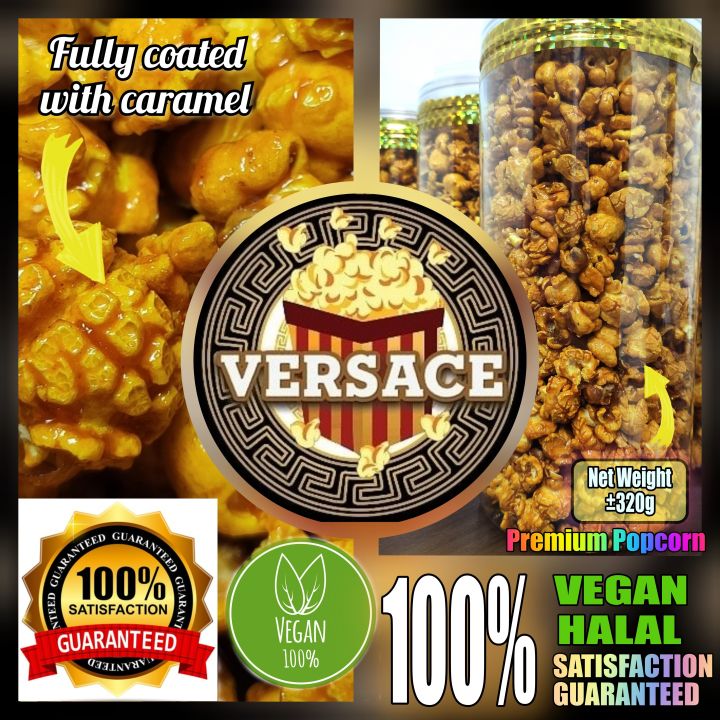 [PREMIUM POPCORN] VERSACE Fully Coated Caramel Popcorn 320g | Lazada