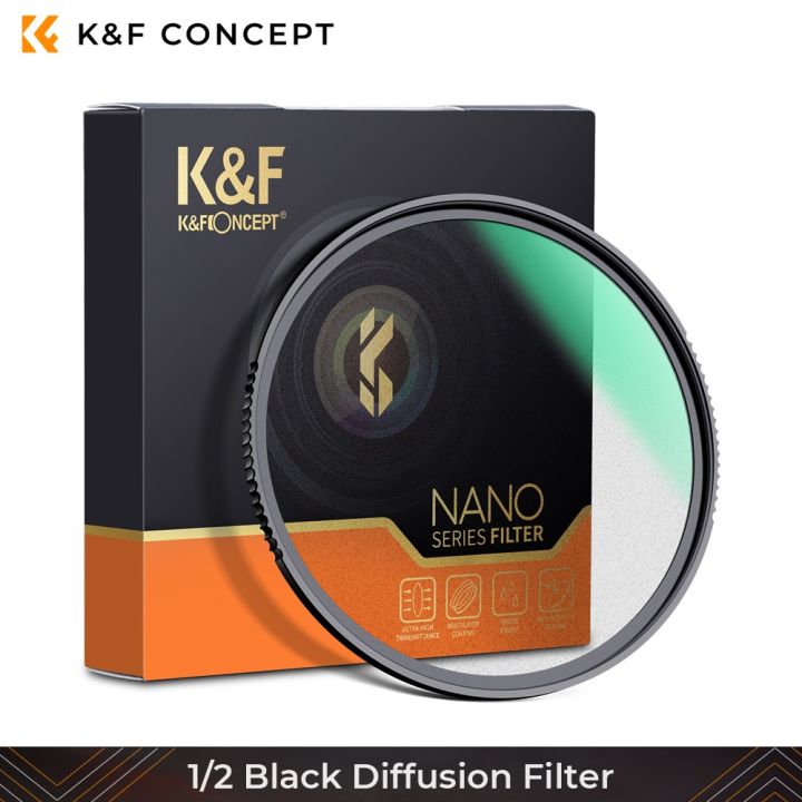 K&F Concept 1/2 Black Diffusion Lens Filter HD Optical Glass Waterproof ...