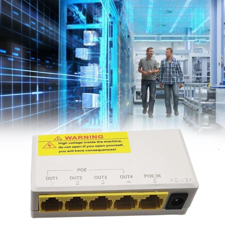 Wall Mountable PoE Hubs with LED Status Indicators Plugs and Play ...
