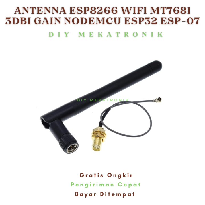 ANTENNA ANTENA ESP8266 WIFI MT7681 3DBI GAIN NODEMCU ESP32 ESP-07 ...