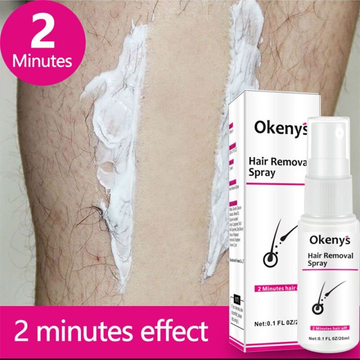 Two minute fast hair removal spray painless hair growth inhibitor leg ...