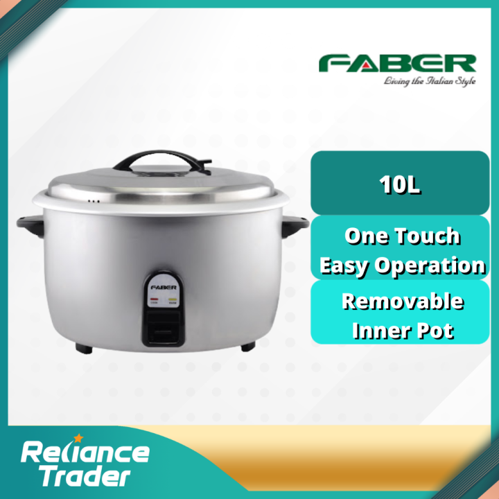 Faber Rice Cooker (10L) FCR-1001 / Morgan 10L Commercial Rice Cooker ...