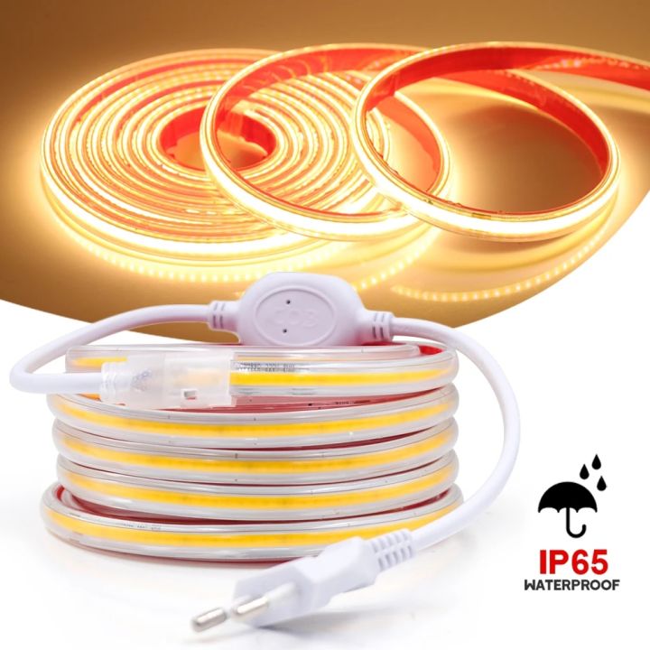 COB LED Strip Light Super Bright High Pressure 220V Self-stick Ceiling ...
