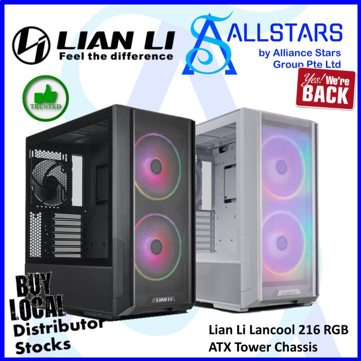 (ALLSTARS : DIY Chassis PROMO) Lian Li Lancool 216 RGB ATX Tower Chassis (Choice of Black : 216R ...