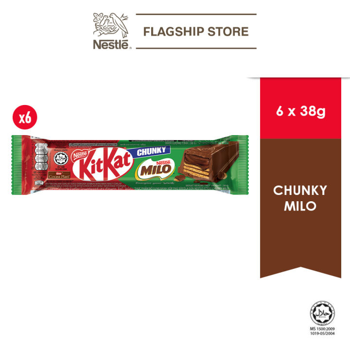 NESTLÉ KitKat® MILO® Chunky Chocolate Bar 38g Bundle of 6 | Lazada