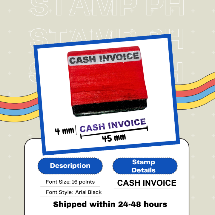 Cash Invoice Rubberstamp Stamp Invoice | Lazada PH
