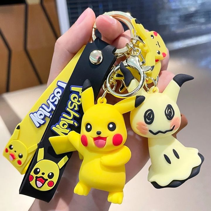 Hi Toy Pokemon Anime Mimikyu Pikachu Keychains Raichu Togedemaru Key ...