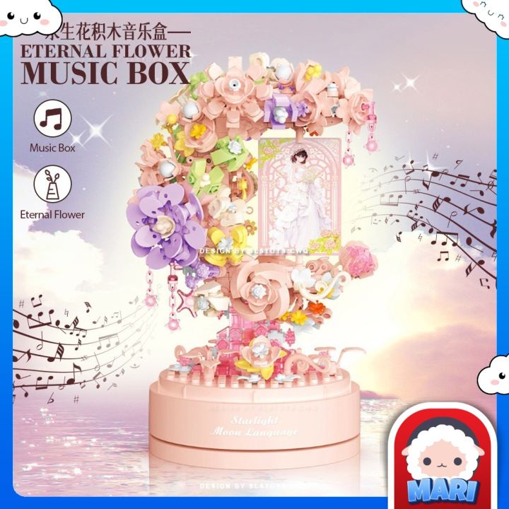 Balody Block 21335 Eternal Flower Music Box Flowers Gift Decoration ...