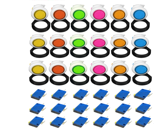 18pcs Push Button with Micro Switch for Videoke Set（various colors ...