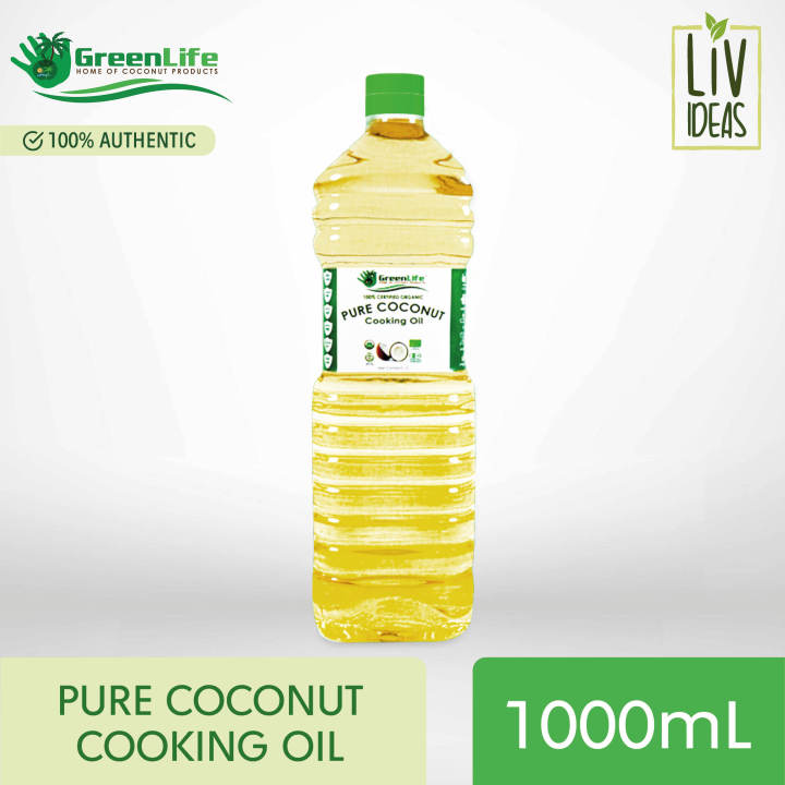 Greenlife 100% Organic Pure Coconut Cooking Oil 1L / 1 Liter | Lazada PH