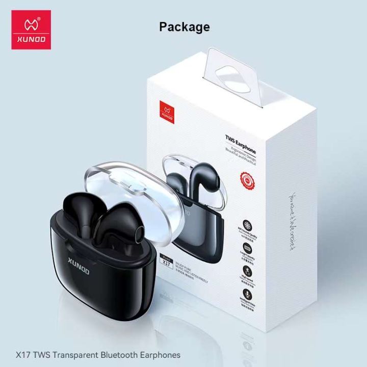 XUNDD X17 TWS Mini Wireless Transparent Bluetooth Earphones HIFI Sound ...