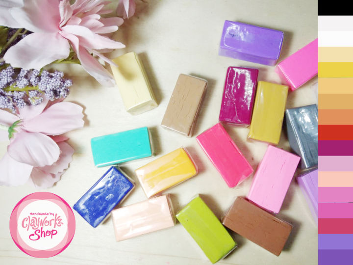 15g/30g Polymer Clay Minis Trial Starter Blocks (Batch 1 Colors ) Oven ...