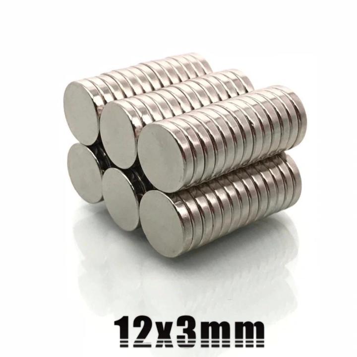 10ชิ้น แม่เหล็กแรงสูง 12x3มิล กลมแบน แม่เหล็ก Magnet Neodymium 12*3มิล แม่เหล็กแรงสูง12mm x 3mm ...