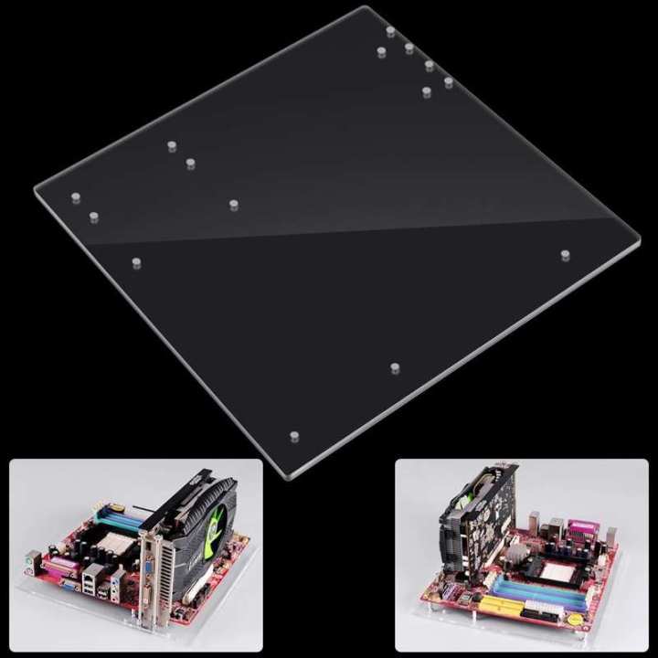 【Hot deal】 Computer Motherboard Base Stand Transparent Computer Bracket ...