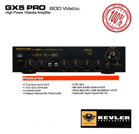 Kevler GX5 PRO High Power Professional Karaoke Mixing Amplifier 600Wx2 | Lazada PH