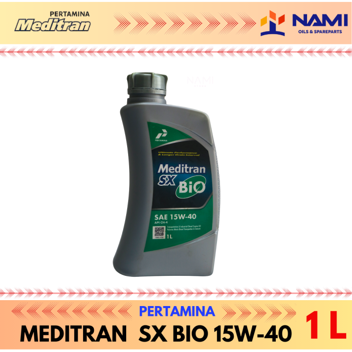 *PERTAMINA MEDITRAN SX BIO 15W40 (1L)* Pelumas Mesin Diesel Tranportasi ...