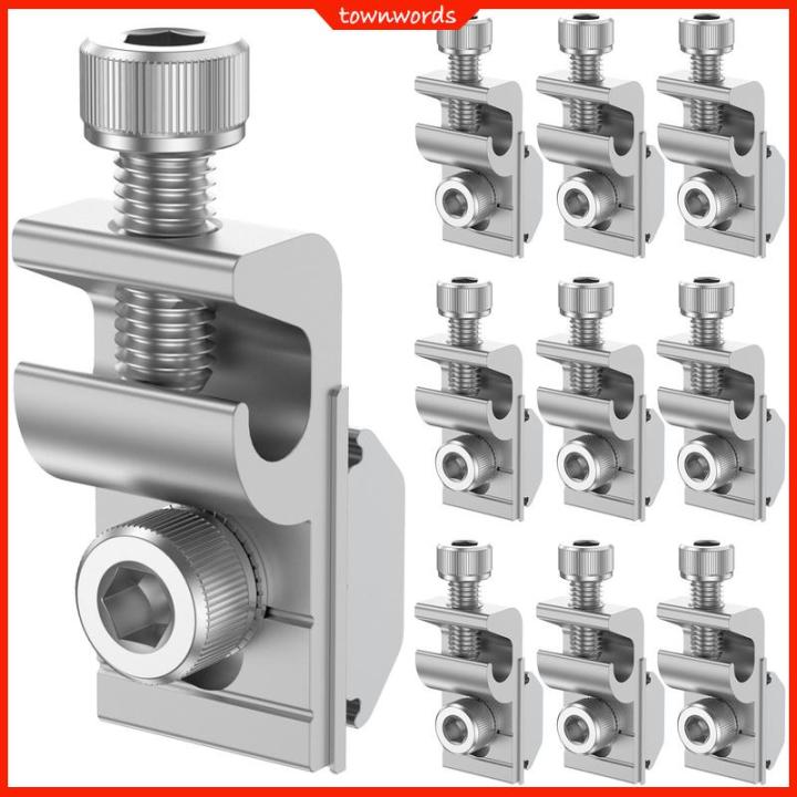 Solar Panel Earthing Clips 10Pcs Solar Panel Mounting Brackets ...