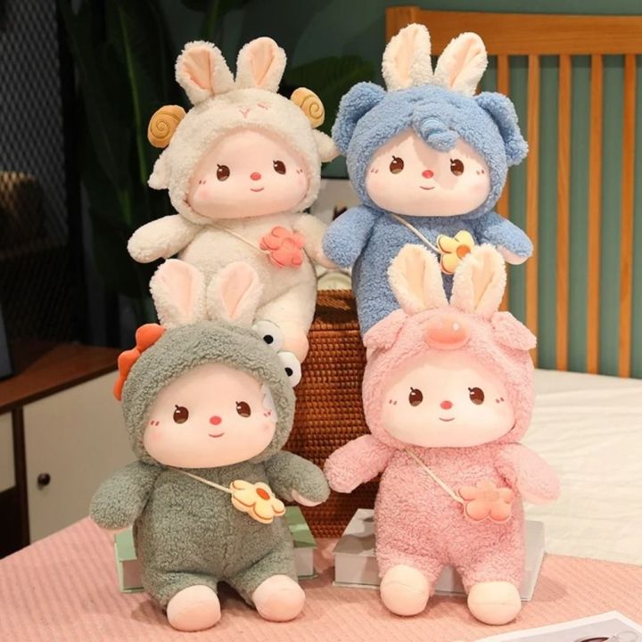 PUZHE Cartoon Rabbit Rabbit Turn Plush Toys 30/40/50cm Plush Rabbit ...