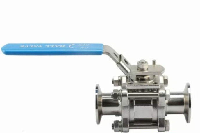 ball valve 3pc sanitary ferrule ss 304 1" inch/ koneksi ferrule 600psi ...